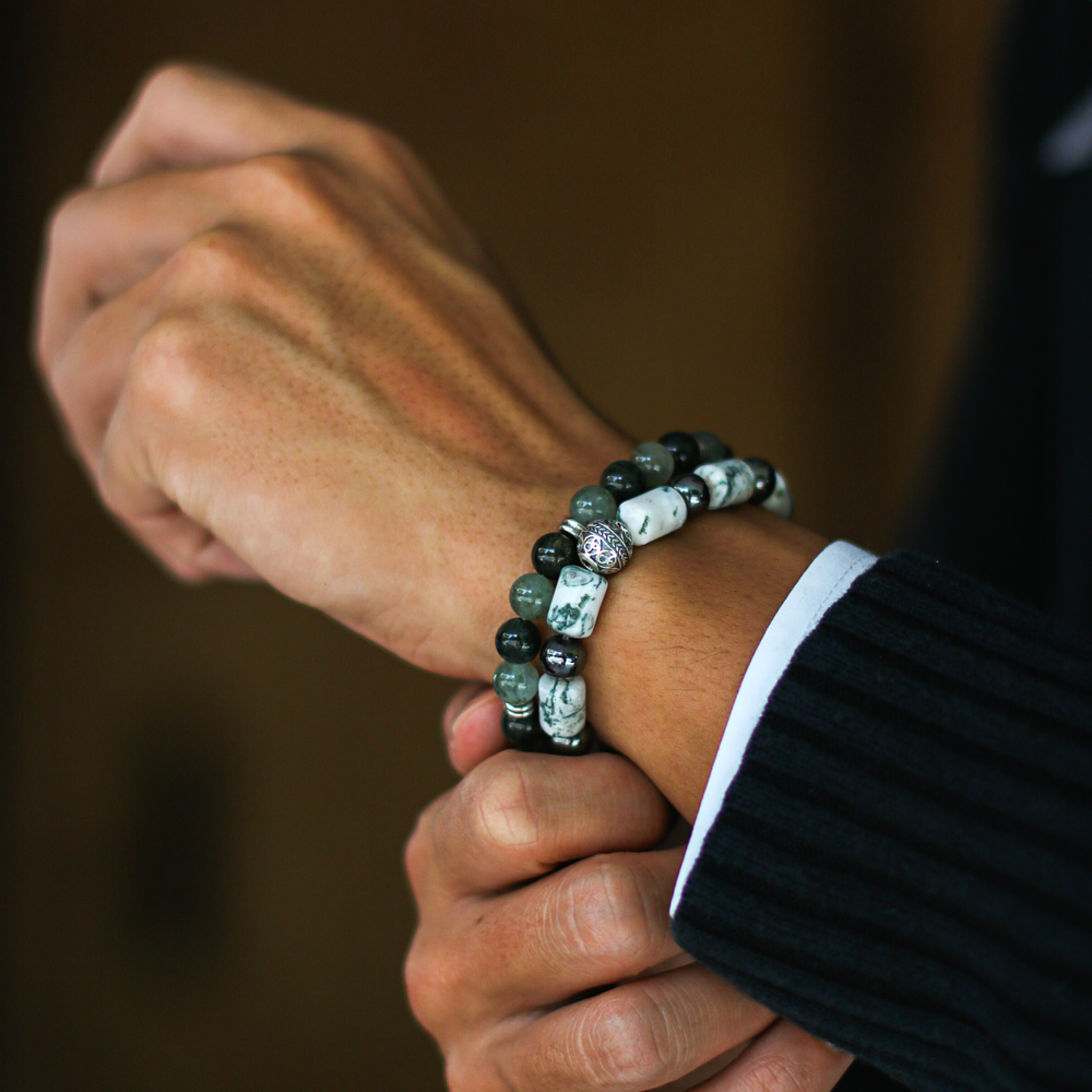 Mens Beaded Bracelet | Mens Stainless Steel Bracelet | Stack Jewelry ...